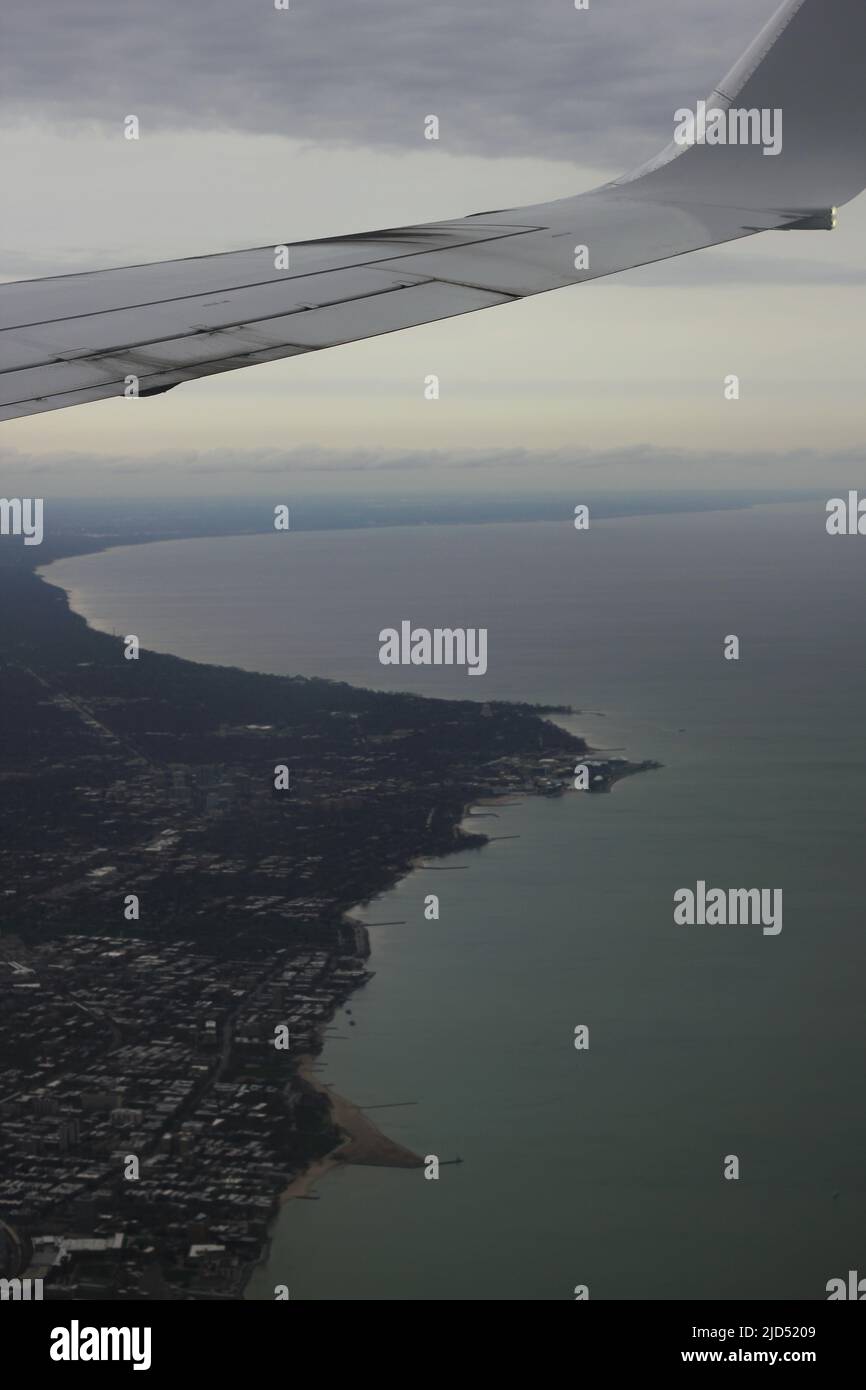Typical view from a sky high airplane window Stock Photo - Alamy