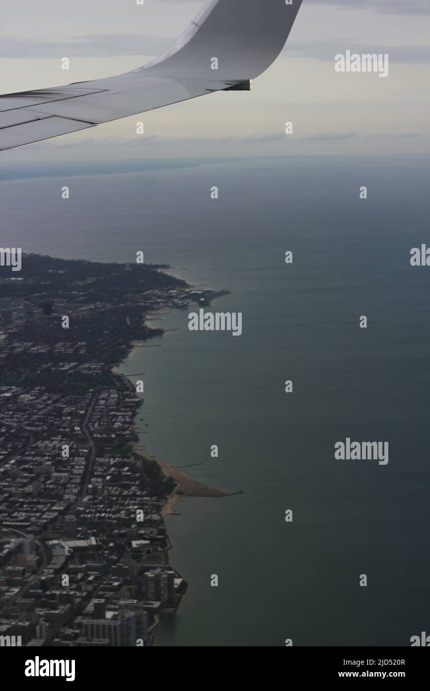Typical view from a sky high airplane window Stock Photo - Alamy