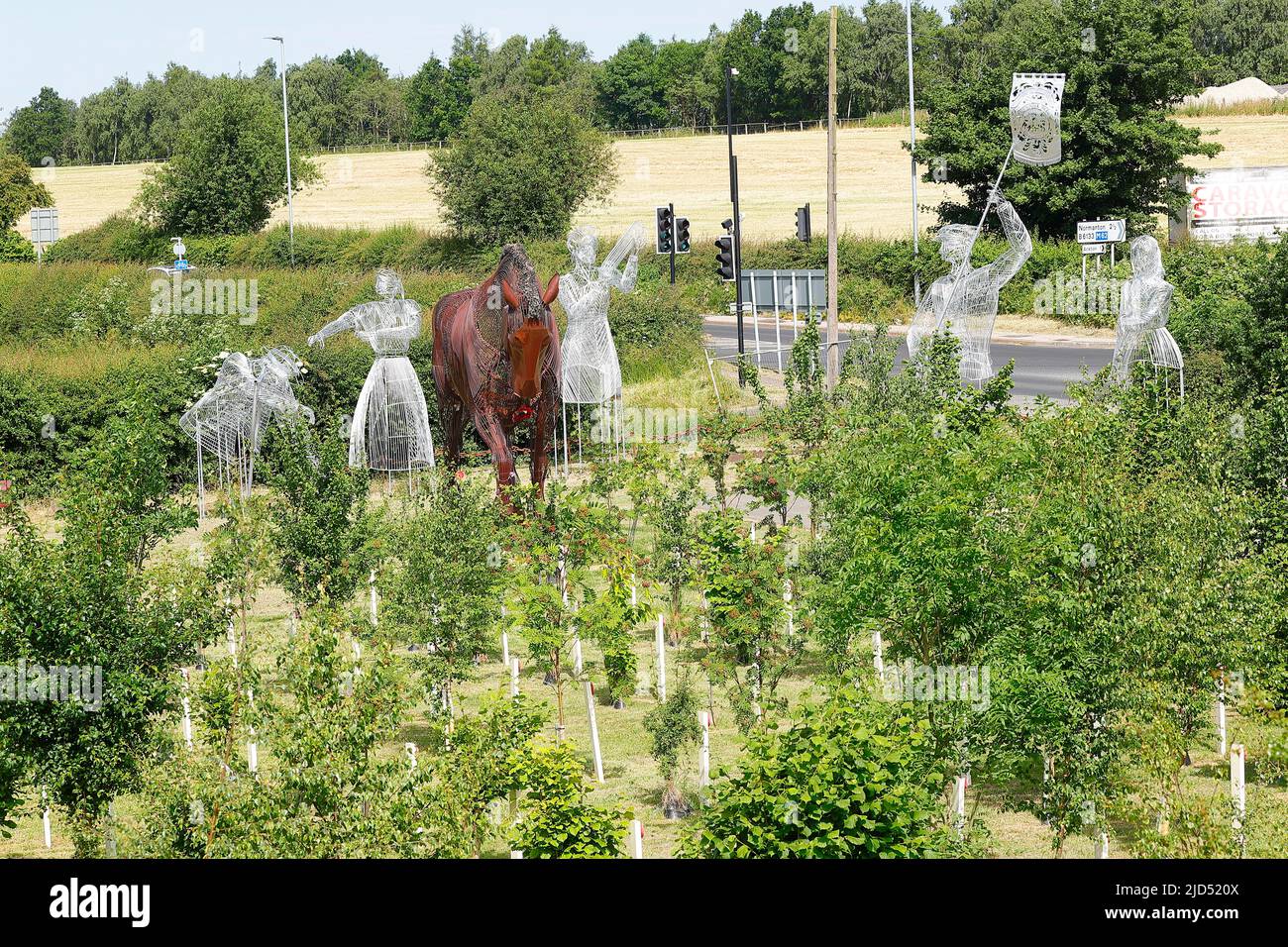 Mill Pond Meadow Woodland Memorial features a giant War Horse sculpture ...
