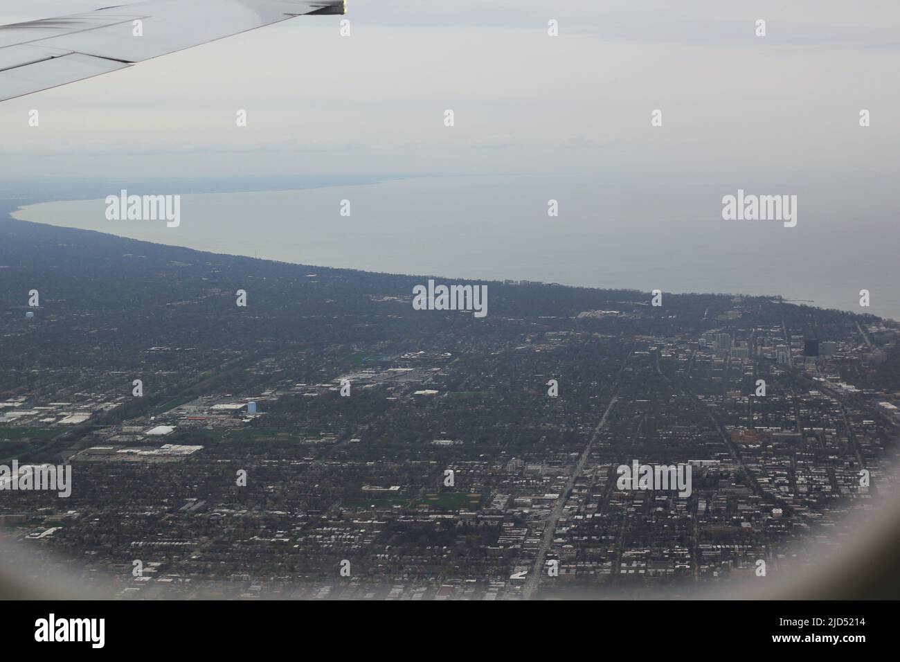 Typical view from a sky high airplane window Stock Photo - Alamy