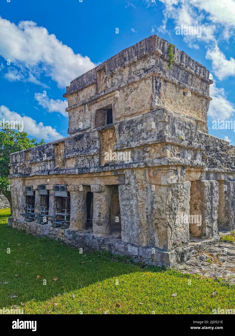 Ancient Tulum ruins Mayan site with temple ruins pyramids and artifacts ...