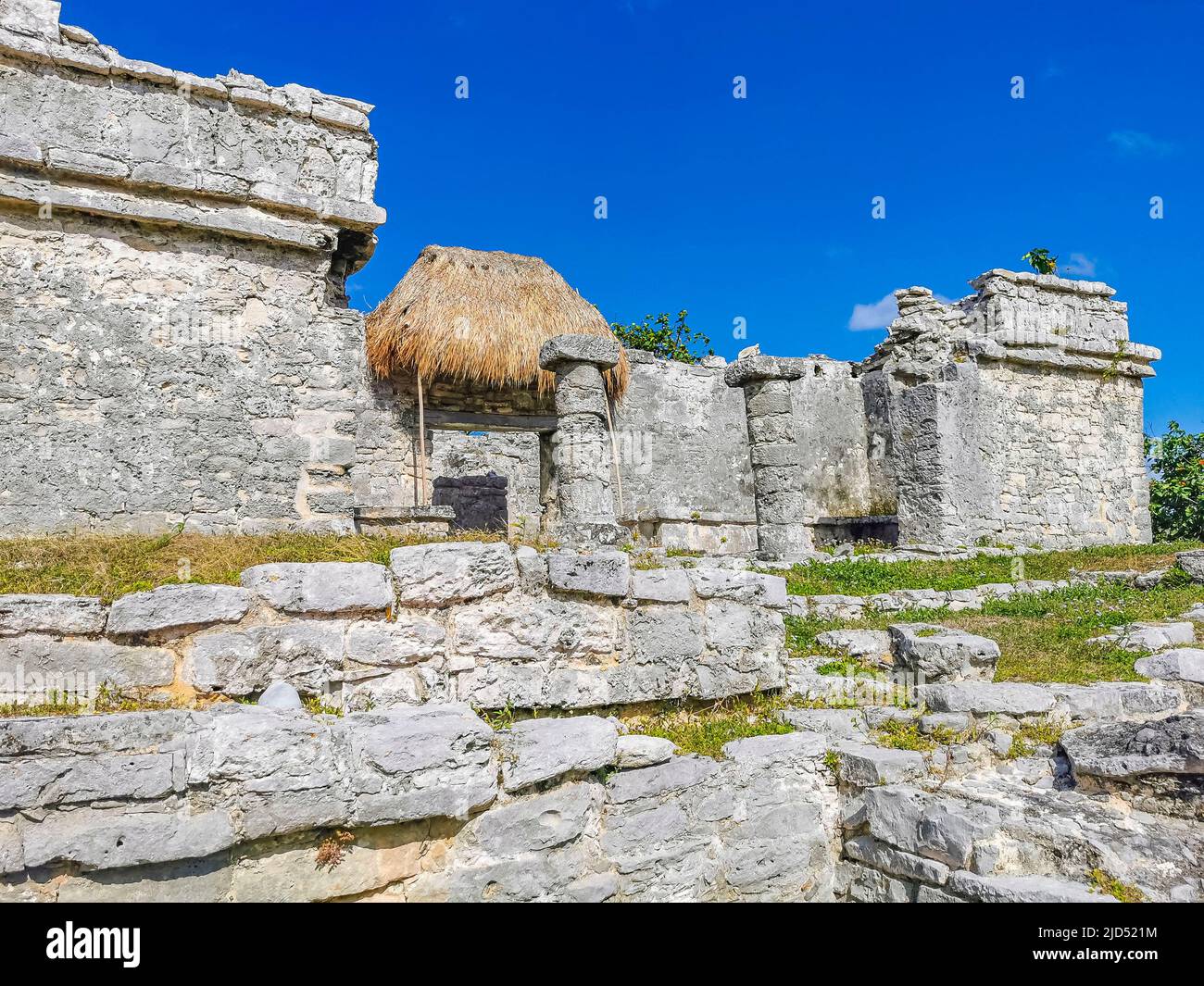 Ancient Tulum ruins Mayan site with temple ruins pyramids and artifacts ...