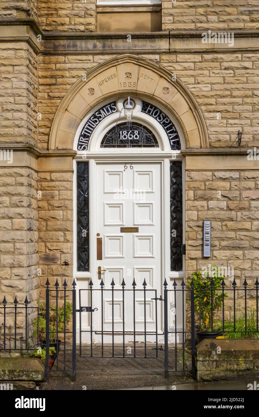Sir Titus Salt's Hospital, typical stunning architecture in Saltaire, a ...