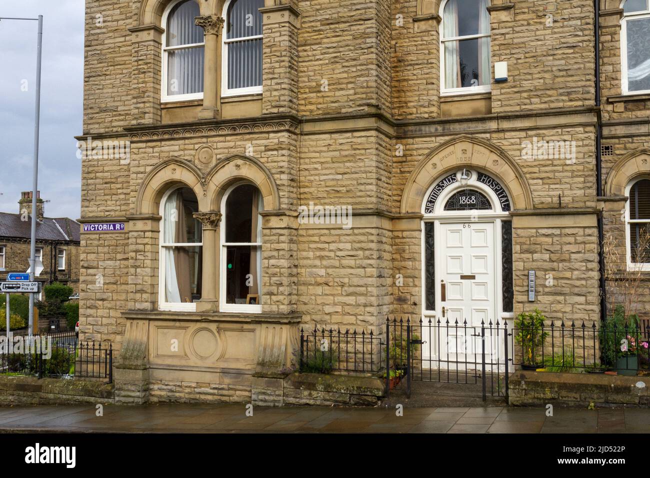Sir Titus Salt's Hospital, typical stunning architecture in Saltaire, a ...