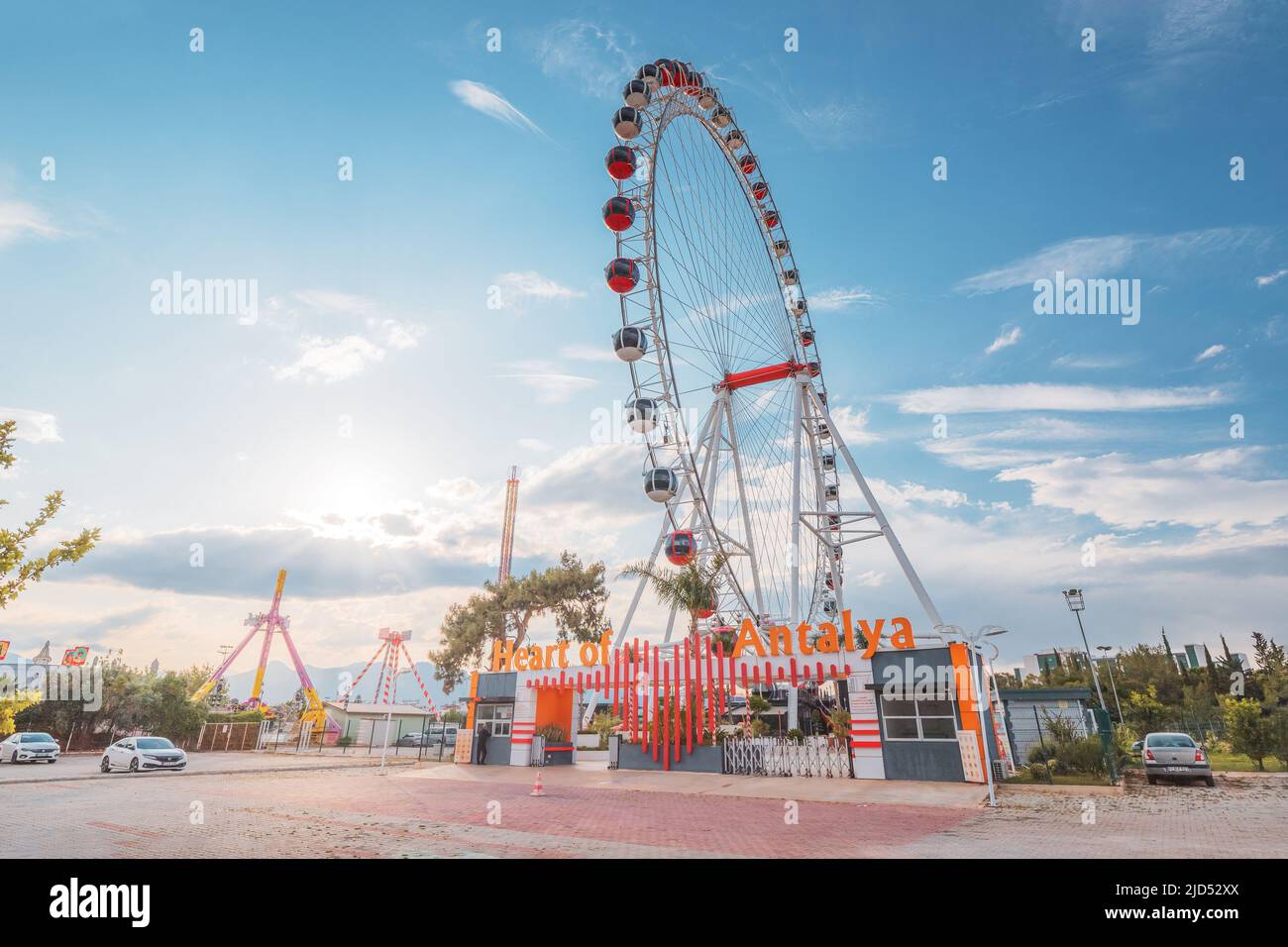 19 May 2022, Antalya, Turkey: Heart of Antalya ferris wheel in ...
