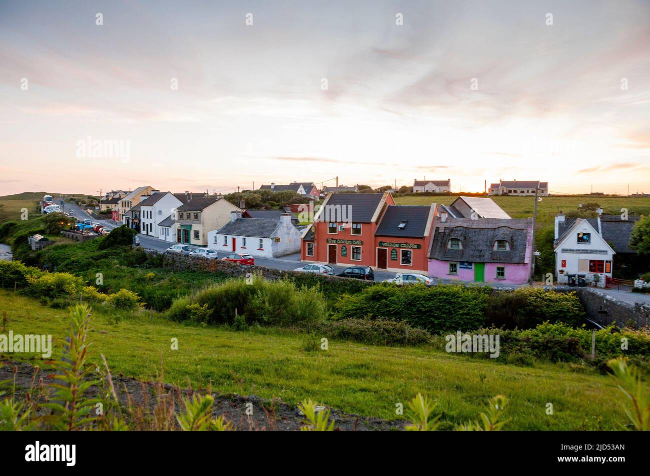 Fisher Street in Doolin, Ireland on the Atlantic Ocean seaboard Stock ...