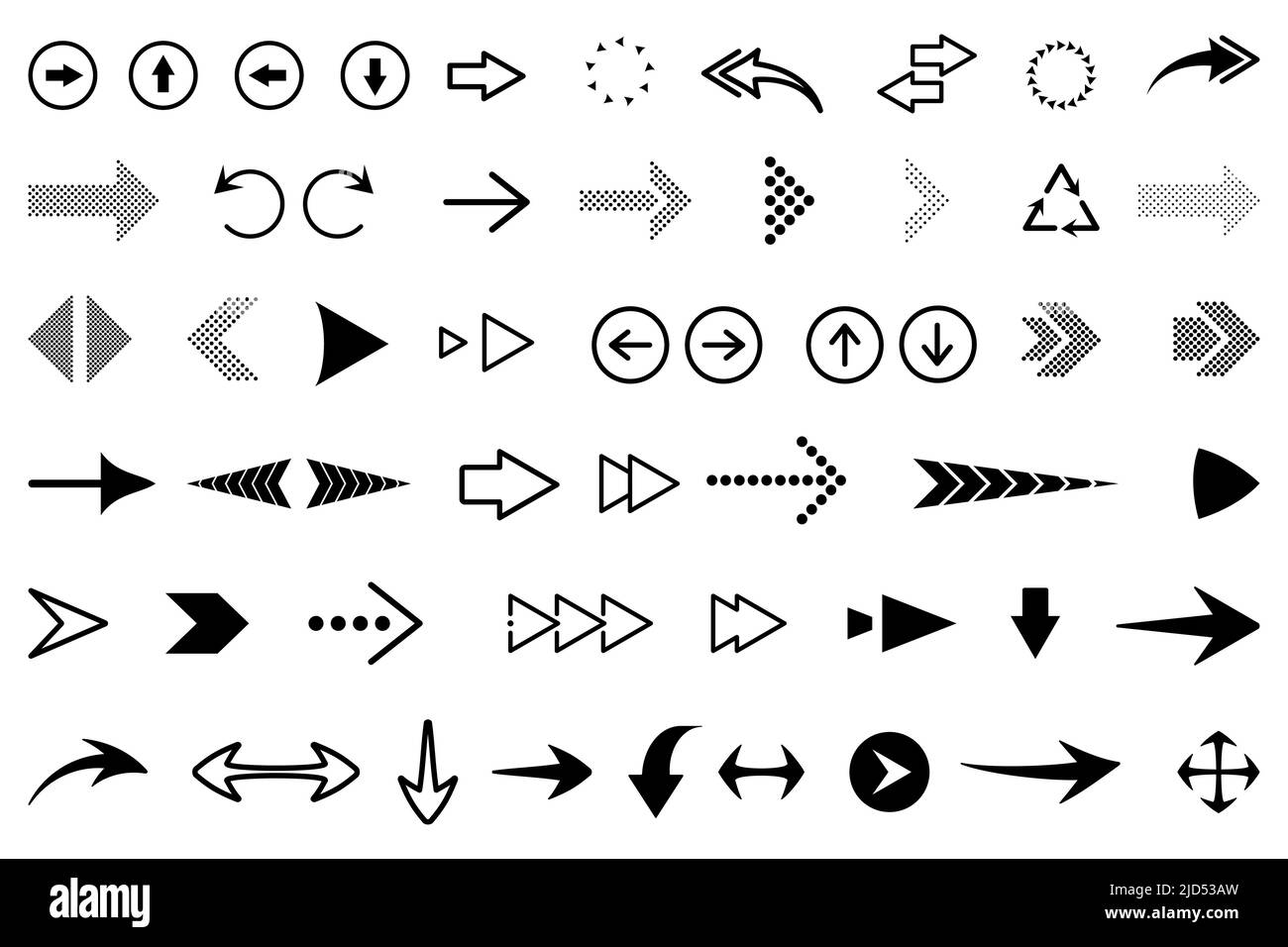 Arrow collection icon set. Modern simple arrows Flat vector ...