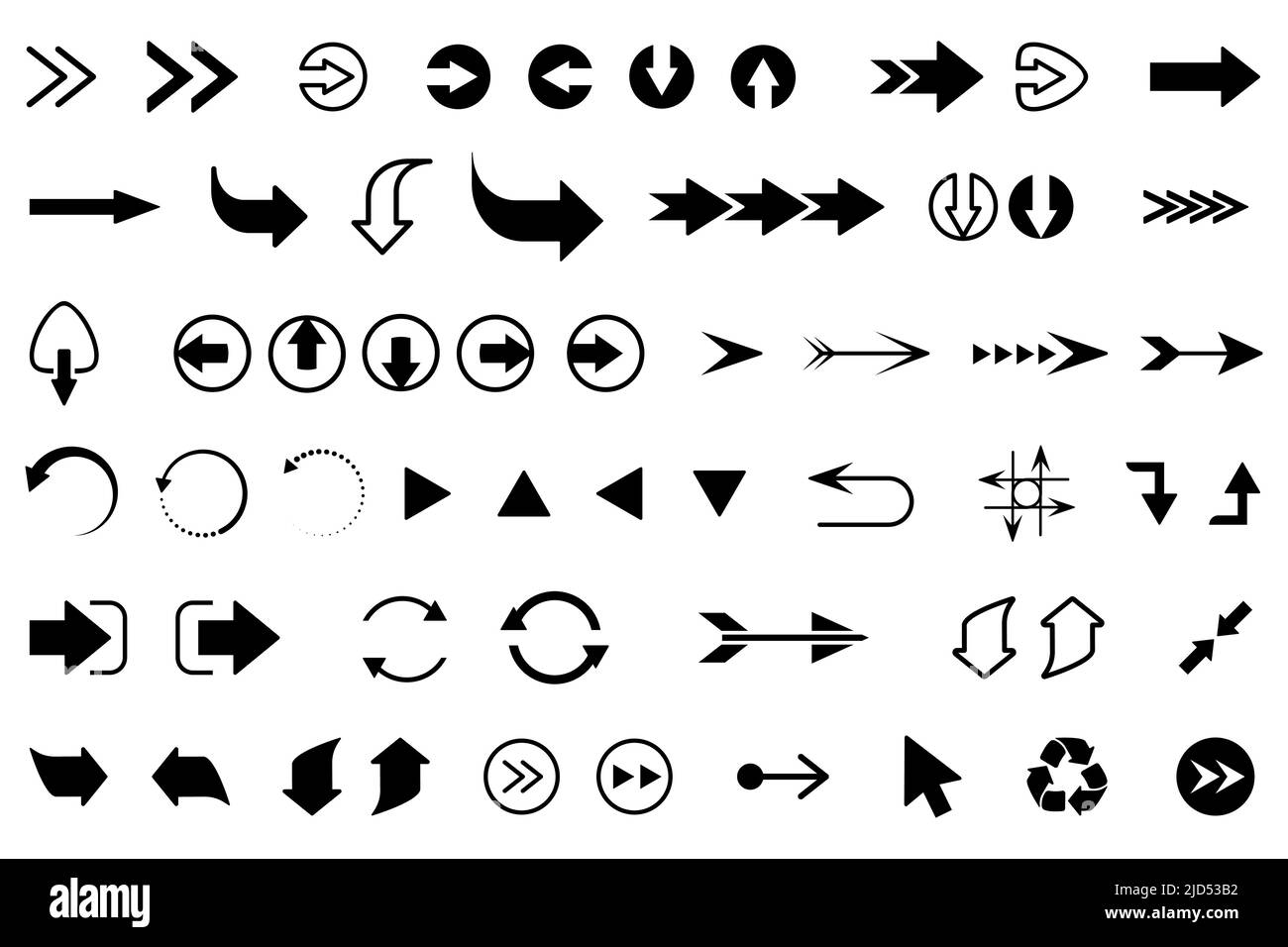 Arrow icon set. Modern simple arrows collection. Flat vector illustration Stock Vector Image ...