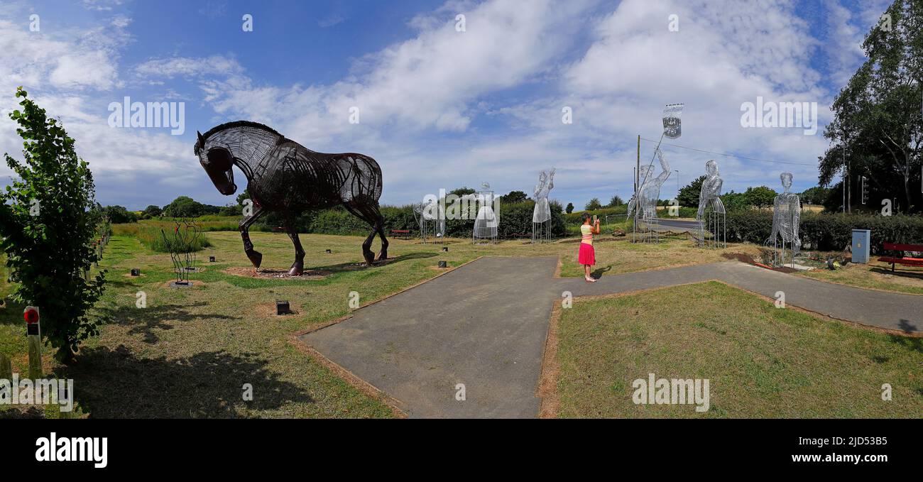 Mill Pond Meadow Woodland Memorial features a giant War Horse sculpture ...