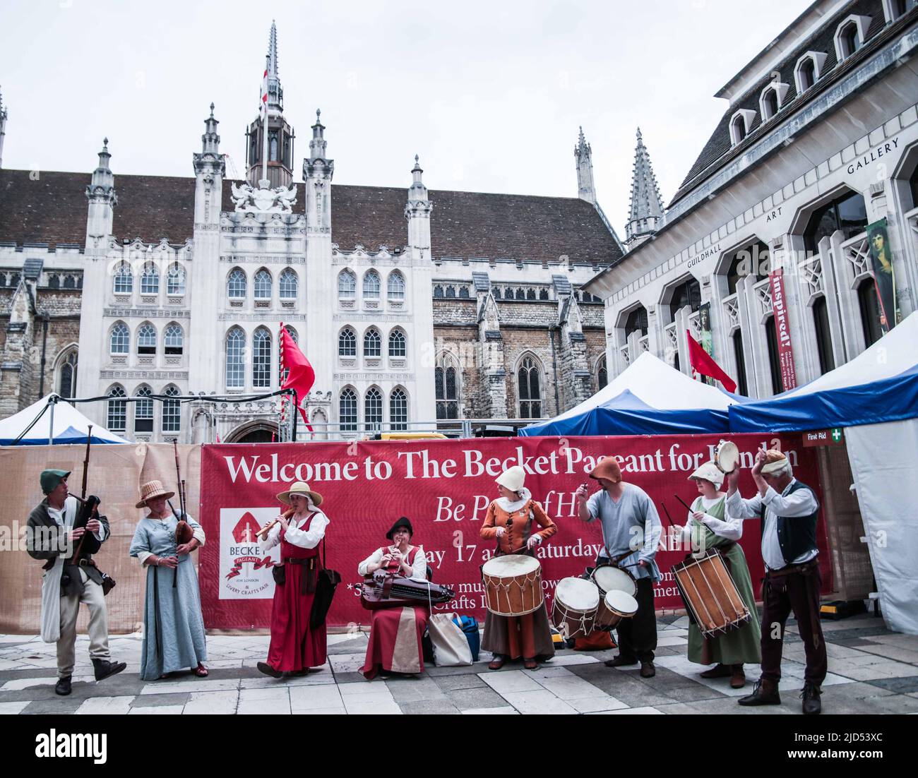 London UK 18 June 2022 A Livery Crafts Fair in Guildhall Yard with ...