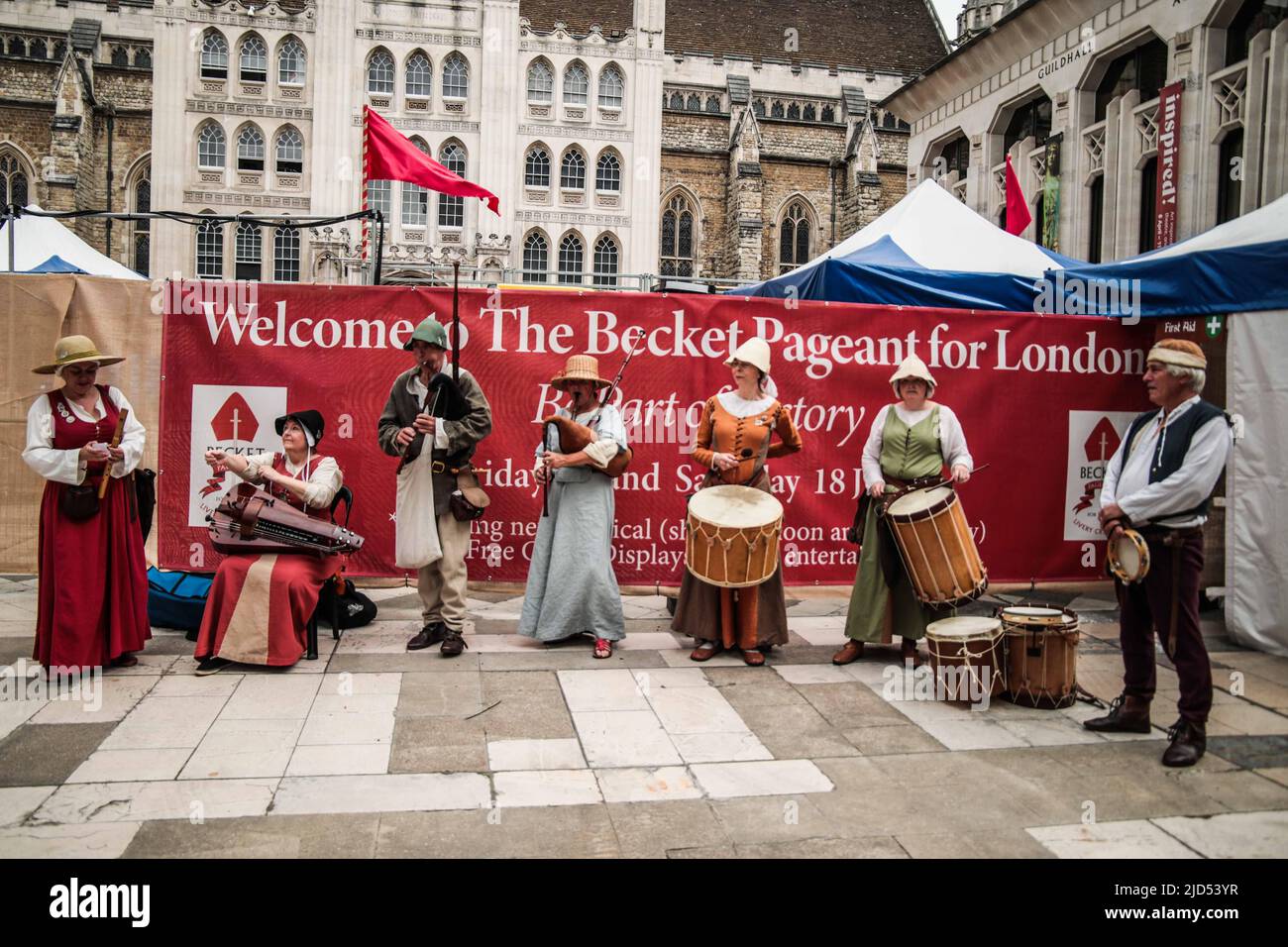 London UK 18 June 2022 A Livery Crafts Fair in Guildhall Yard with ...