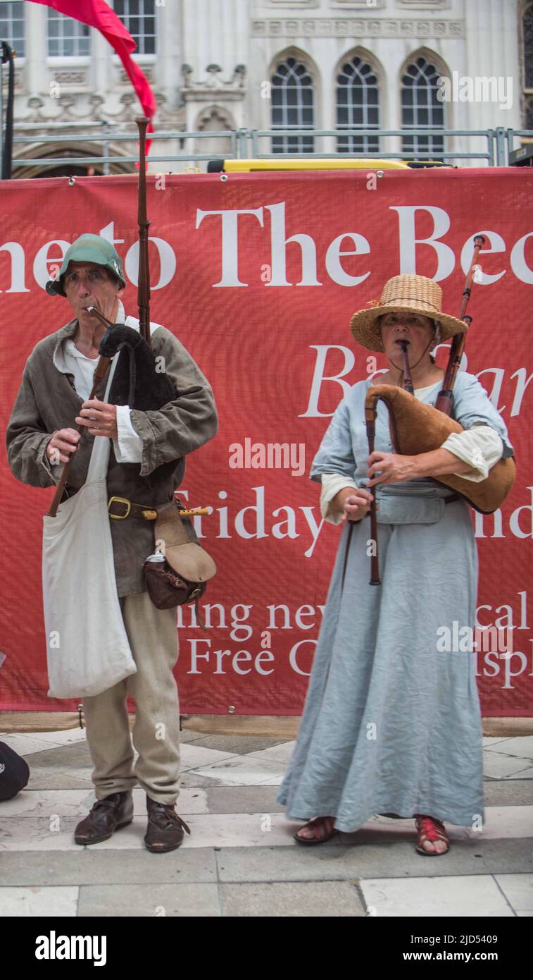 London UK 18 June 2022 A Livery Crafts Fair in Guildhall Yard with ...