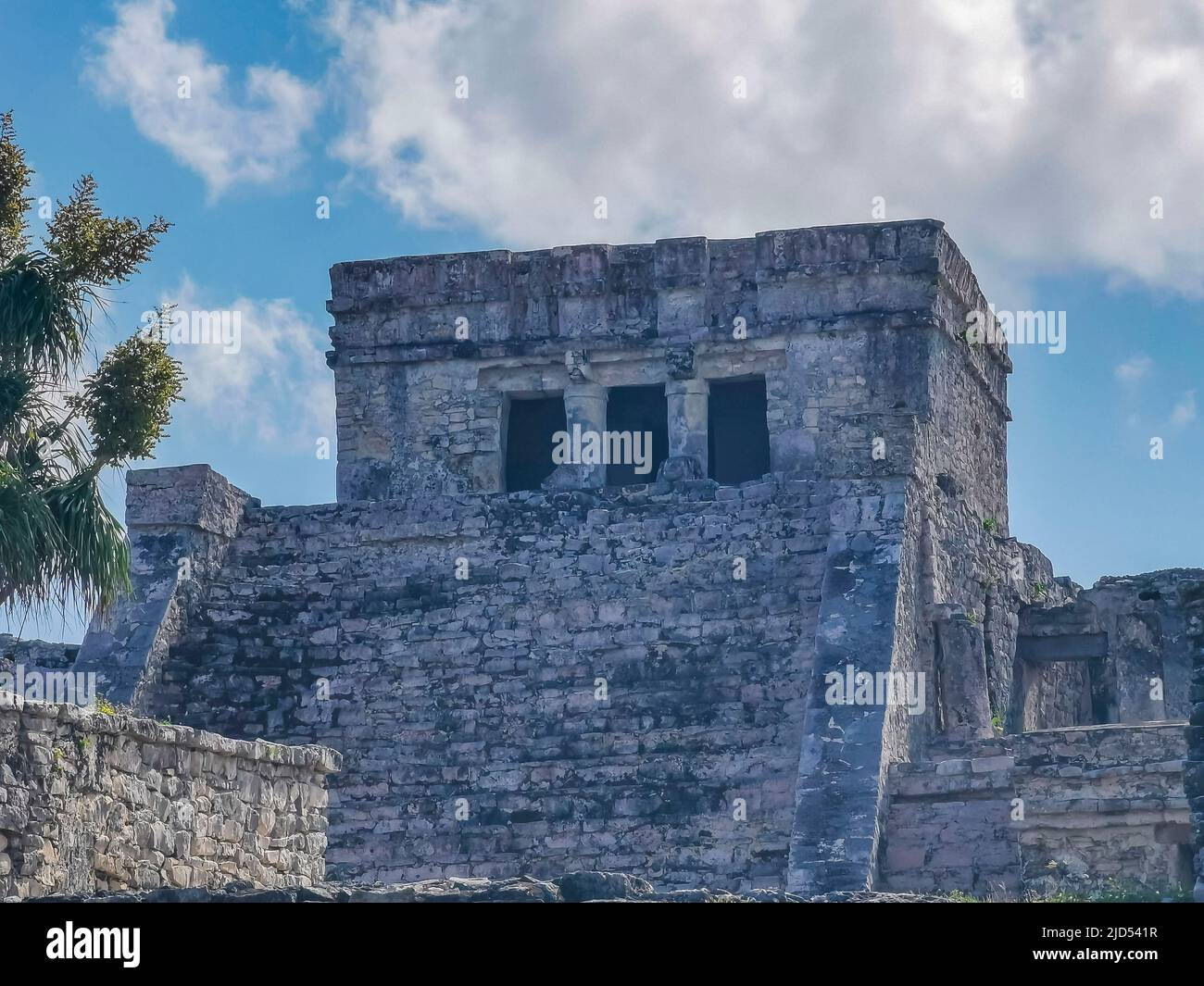 Ancient Tulum ruins Mayan site with temple ruins pyramids and artifacts ...