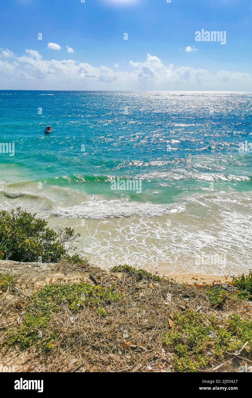 Ancient Tulum ruins Mayan site with temple ruins pyramids and artifacts ...