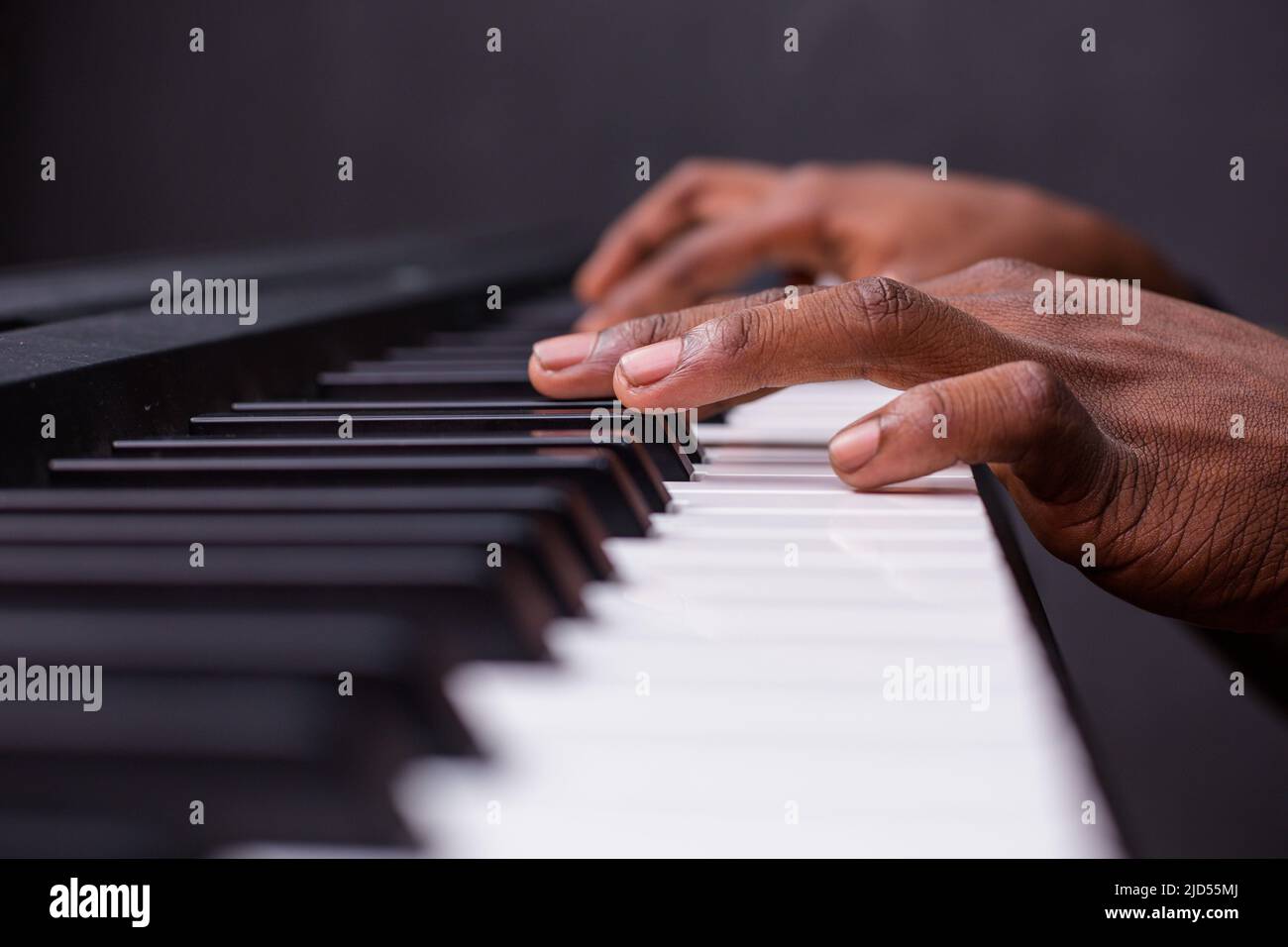Keyboard piano musical music system equipment hands fingers playing the ...