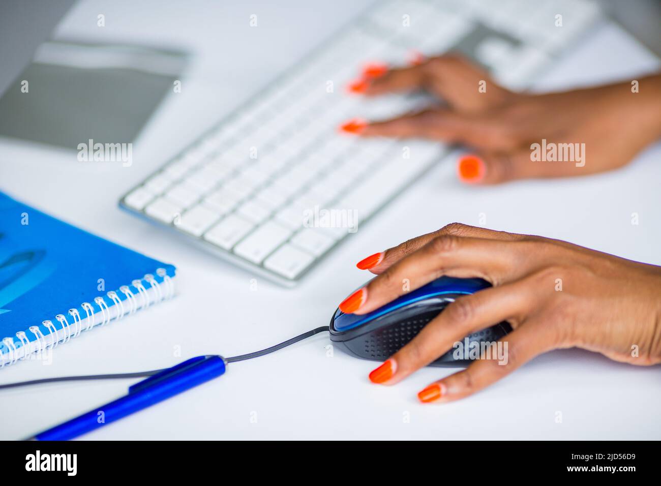 Hands Mouse paperwork architectural design plan work flat lay Stock ...