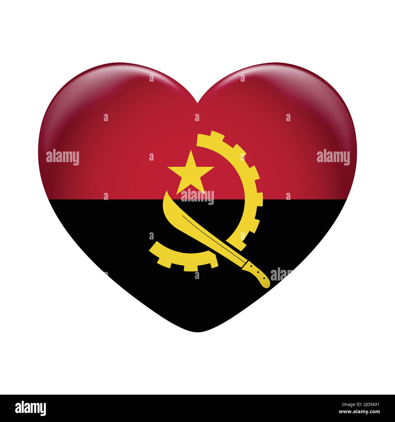 Angola flag icon isolated on white background. Angola flag. Flag icon ...