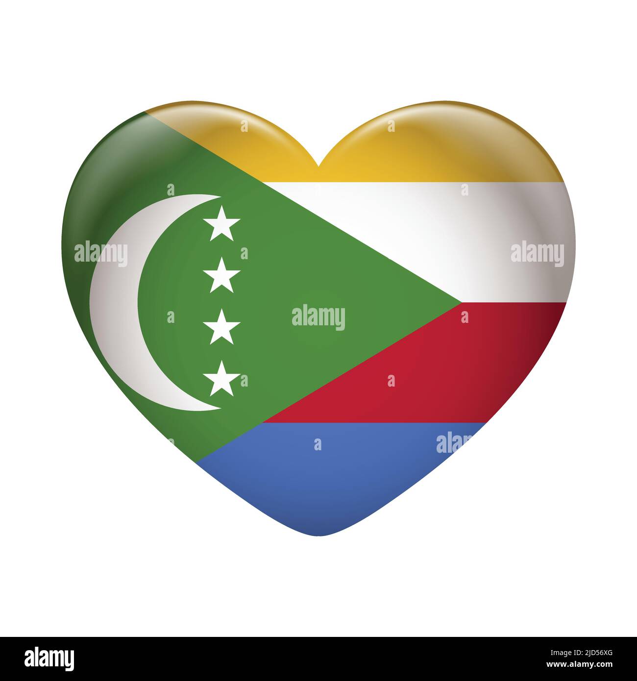 Comoros flag icon isolated on white background. Comoros flag. Flag icon ...