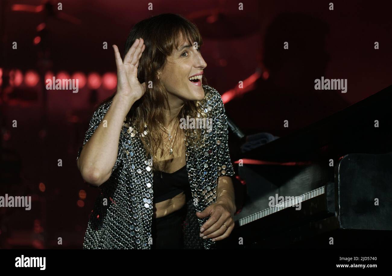 French singer Juliette Armanet performing at the Francofolies festival ...