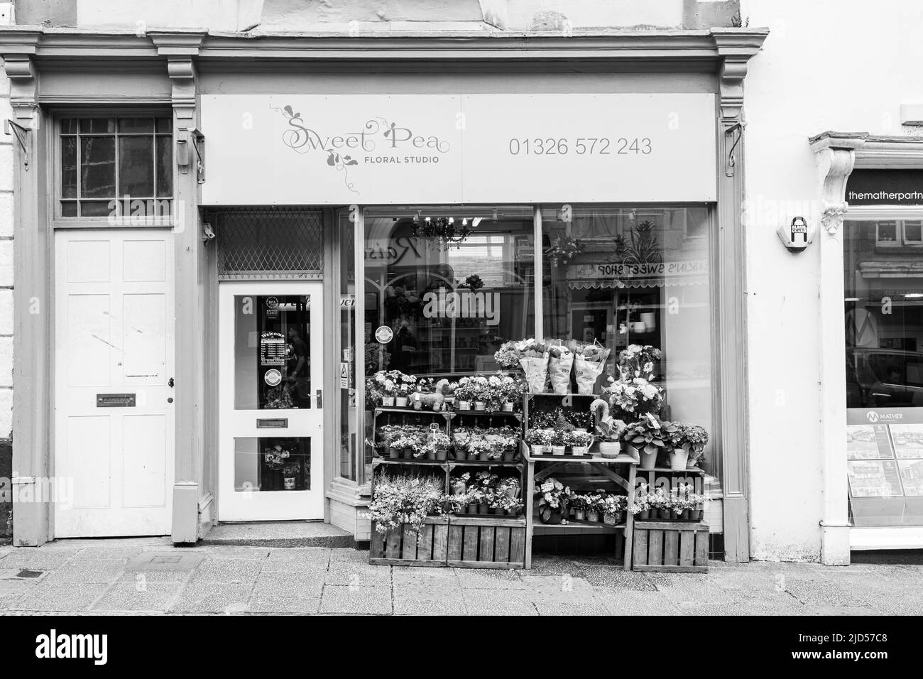 Sweet shop cornwall Black and White Stock Photos & Images - Alamy