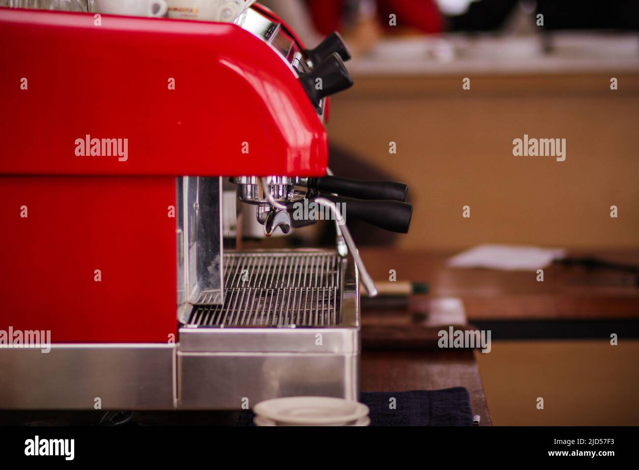 Coffee making process machine procedure grounded beans barista in Kenya ...