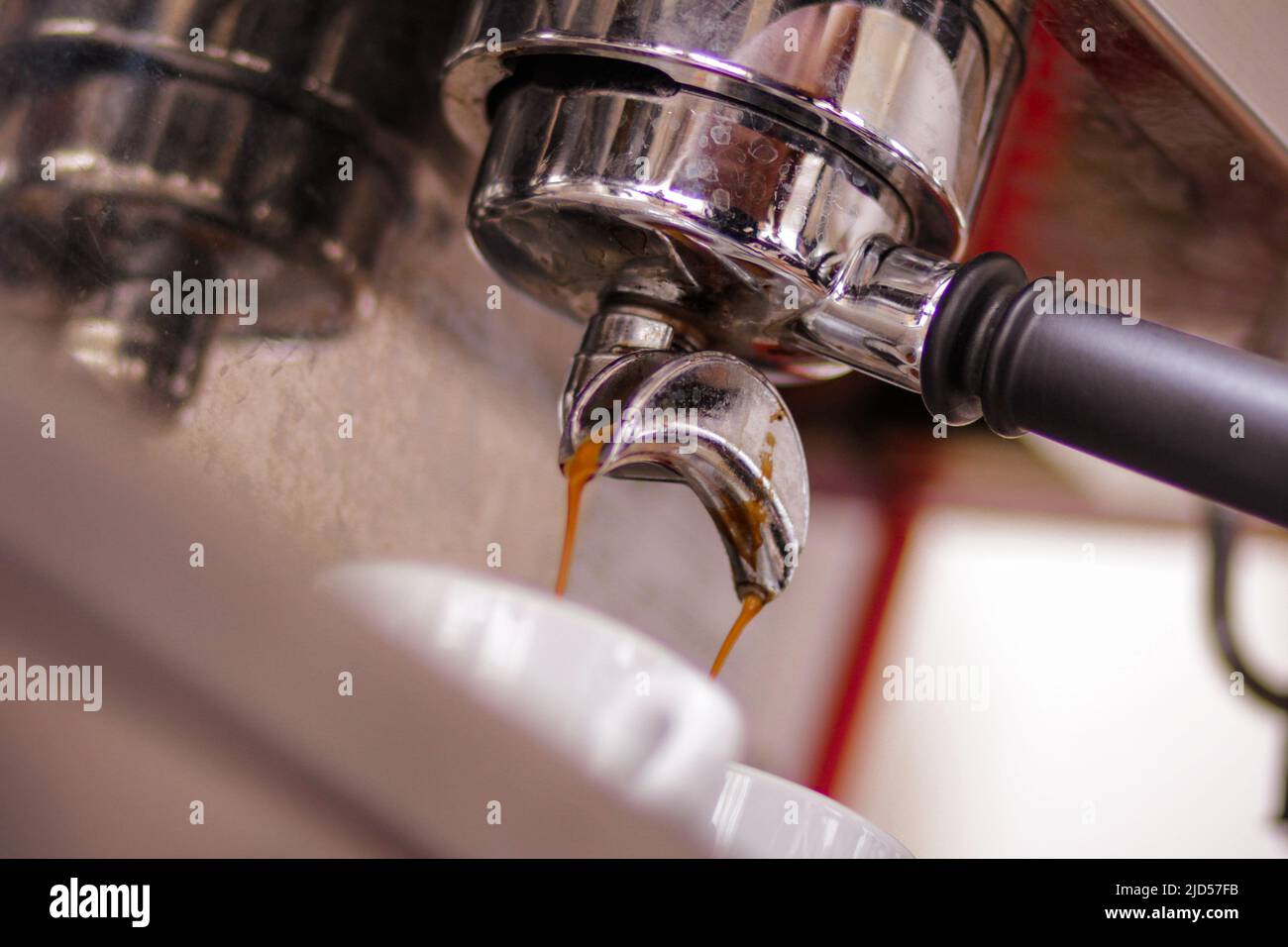 Coffee making process machine procedure grounded beans barista in Kenya ...