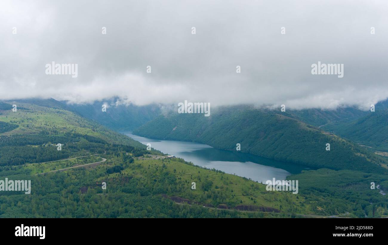 Cold Water Lake near Mount St Helens in Washington state Stock Photo ...