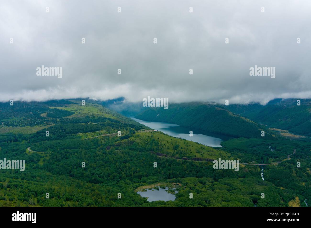 Cold Water Lake near Mount St Helens in Washington state Stock Photo ...