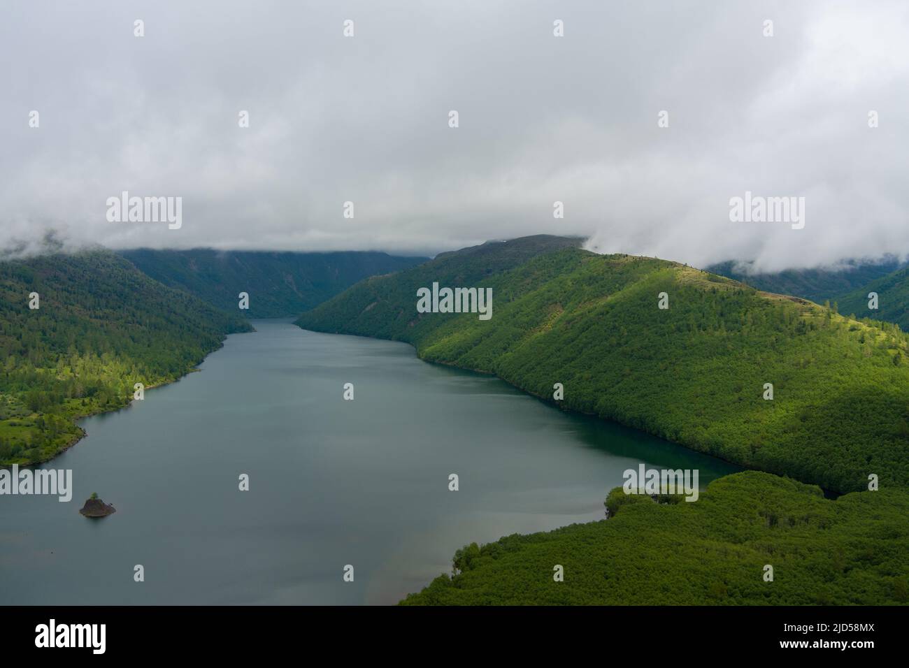 Cold Water Lake near Mount St Helens in Washington state Stock Photo ...