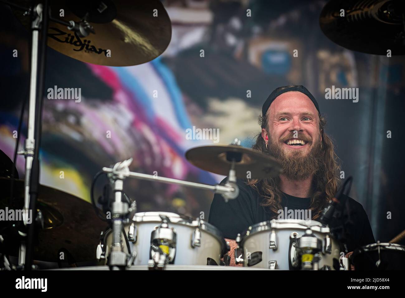 Copenhagen, Denmark. 17th June, 2022. The Danish death metal band Baest ...