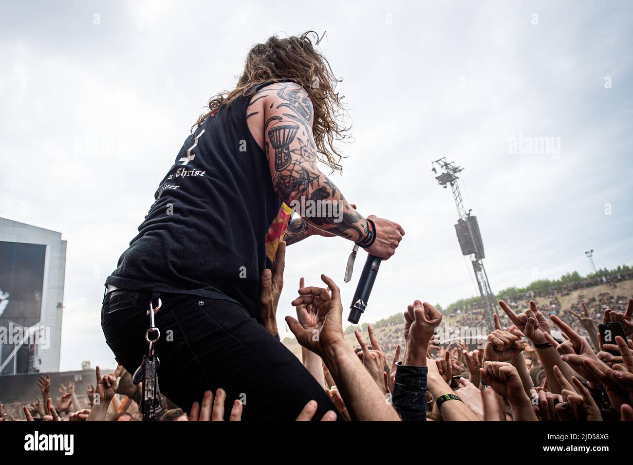 Copenhagen, Denmark. 17th June, 2022. The Danish death metal band Baest ...