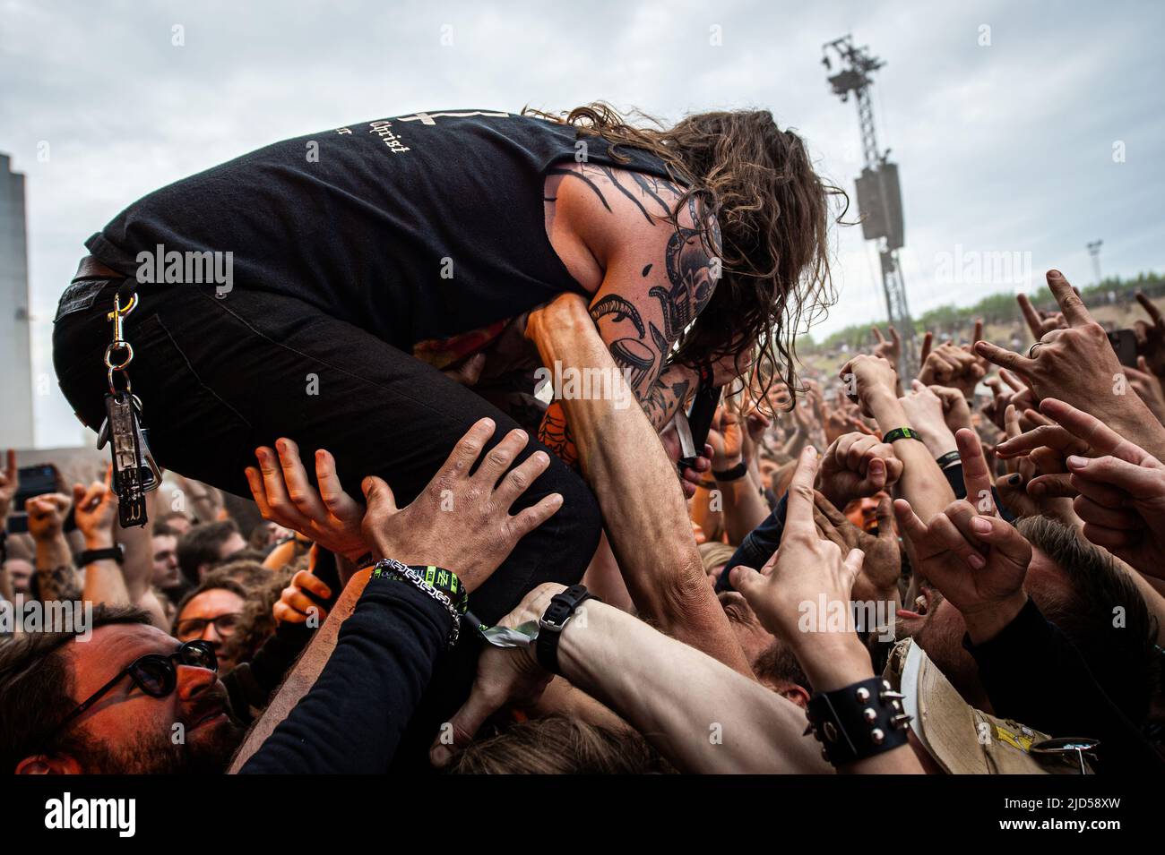 Copenhagen, Denmark. 17th June, 2022. The Danish death metal band Baest ...
