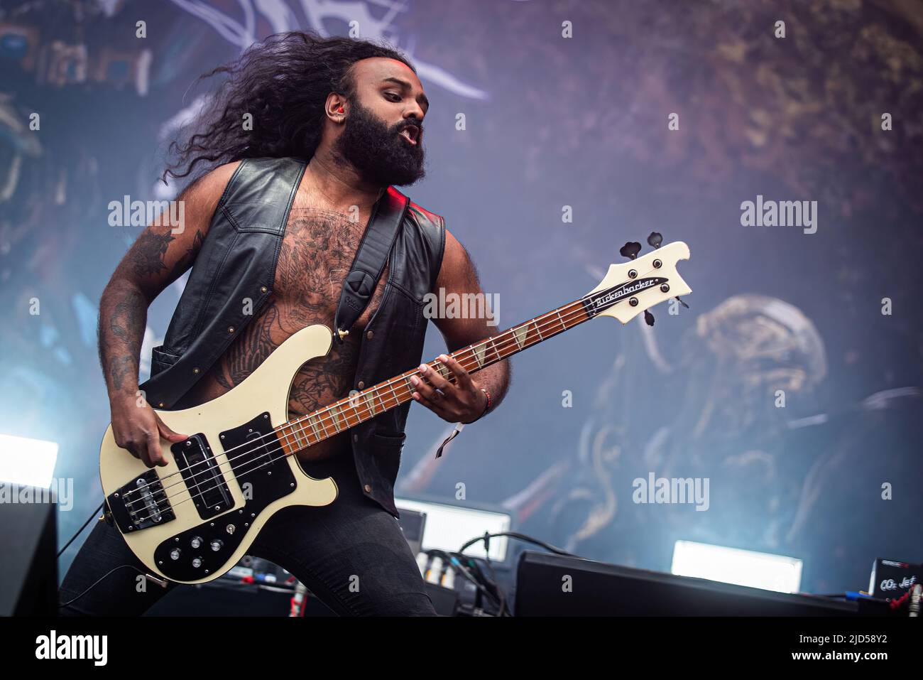 Copenhagen, Denmark. 17th June, 2022. The Danish death metal band Baest ...