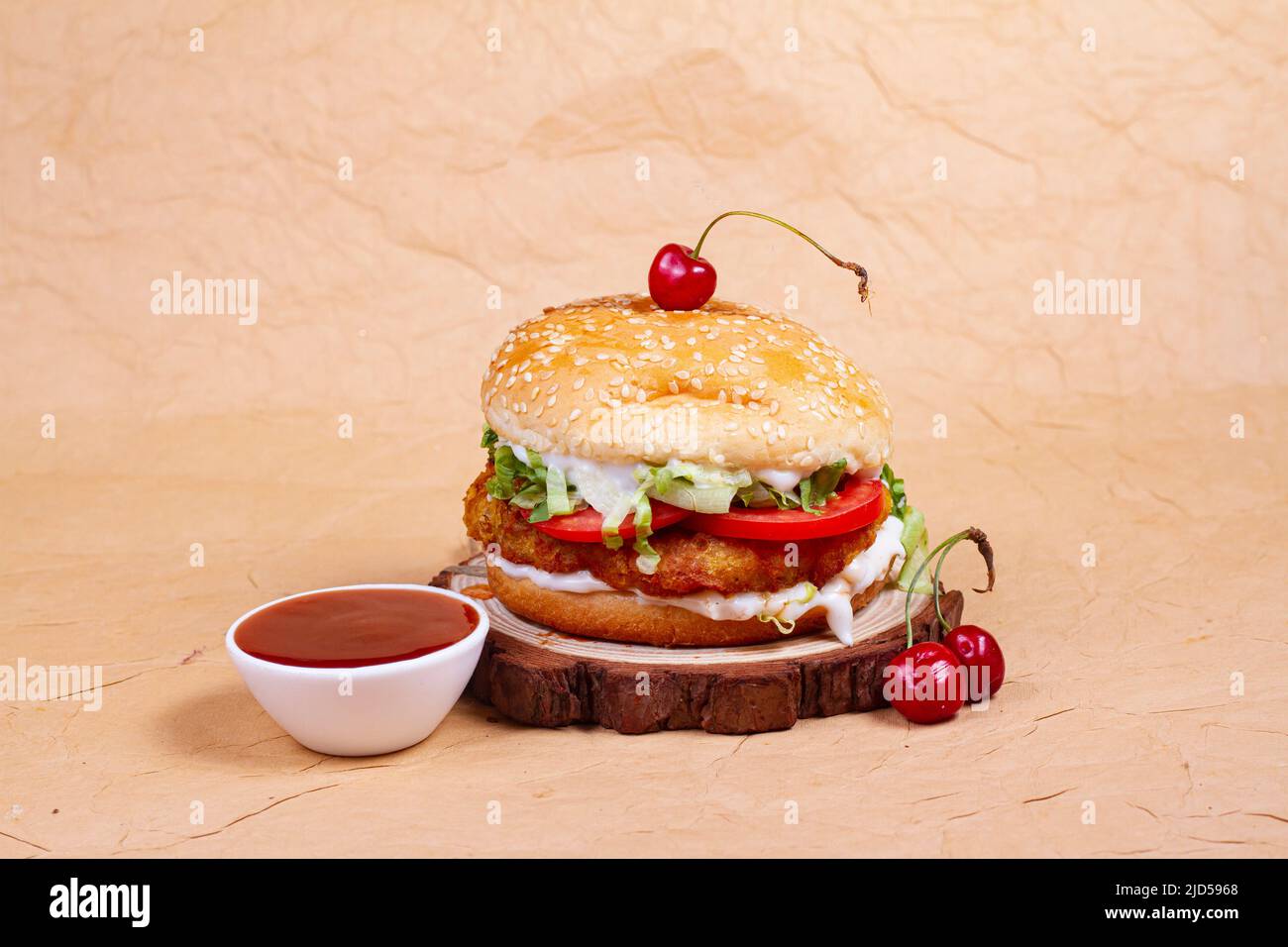Juicy mini veg burger, hamburger or cheeseburger with one veg patties ...