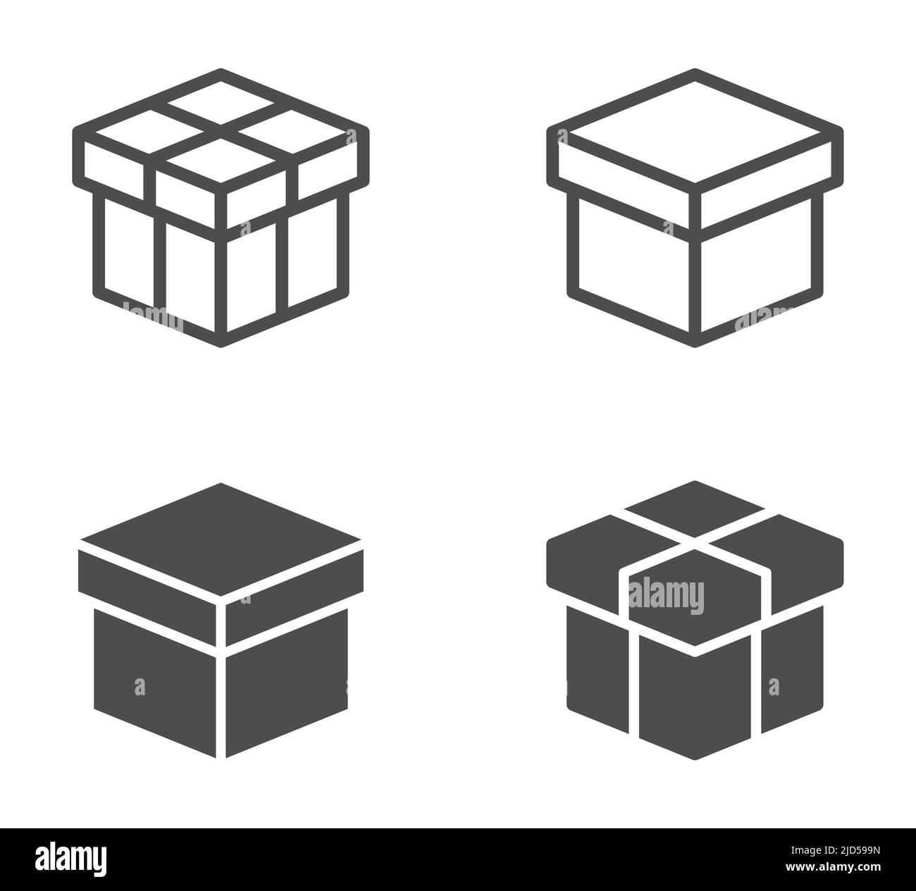 box vector icons isolated on white background Stock Vector Image & Art ...
