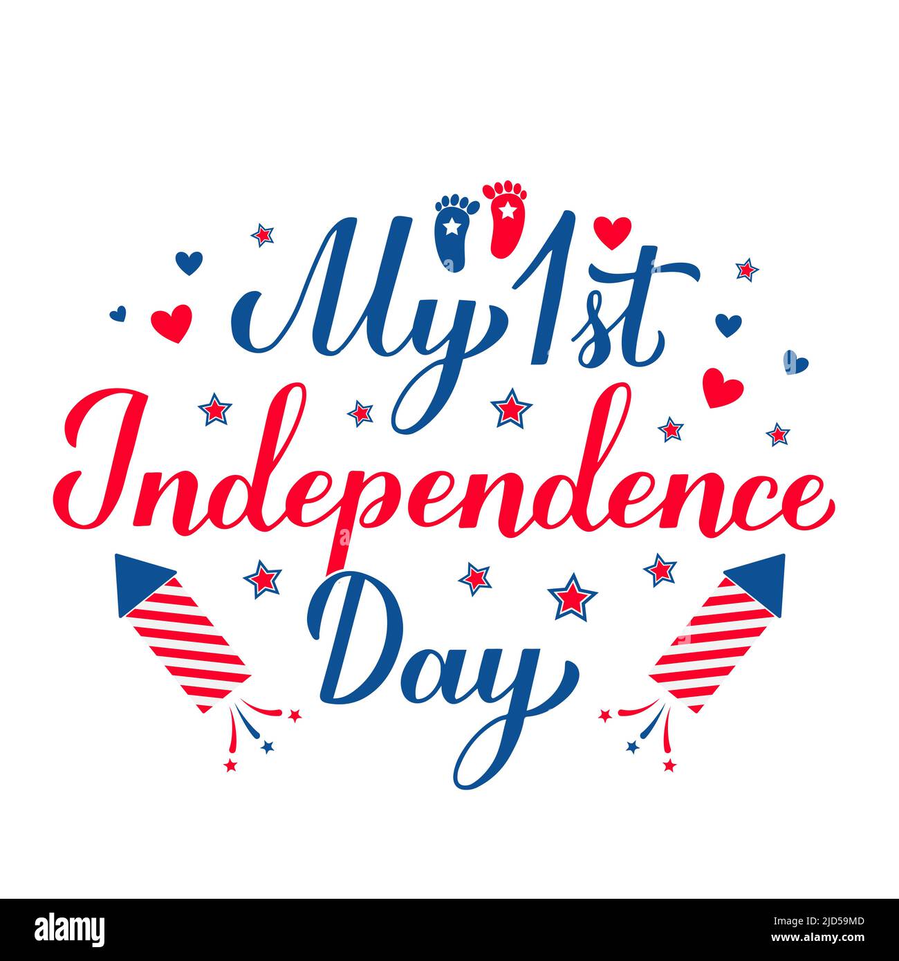 My First Independence Day calligraphy hand lettering. Funny 4th of July ...