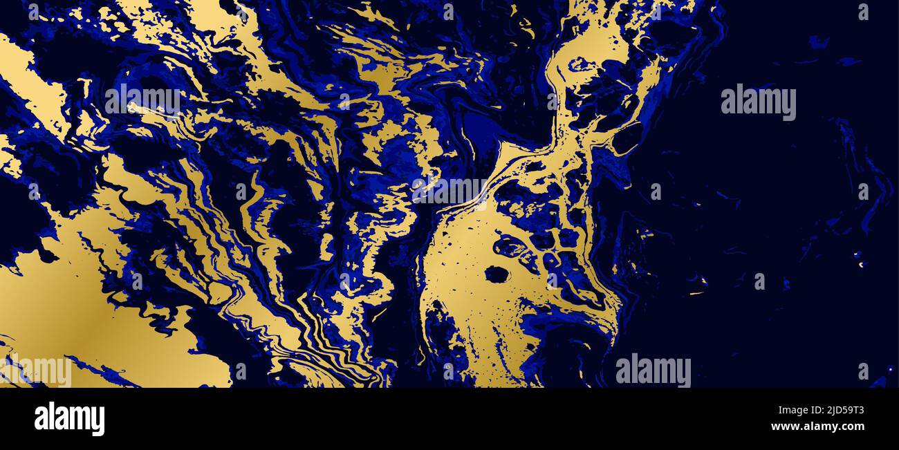 Vector marble blue and gold texture Stock Vector Image & Art - Alamy