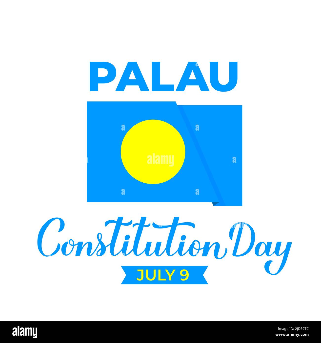 Palau Constitution Day typography poster. National holiday celebrate on ...