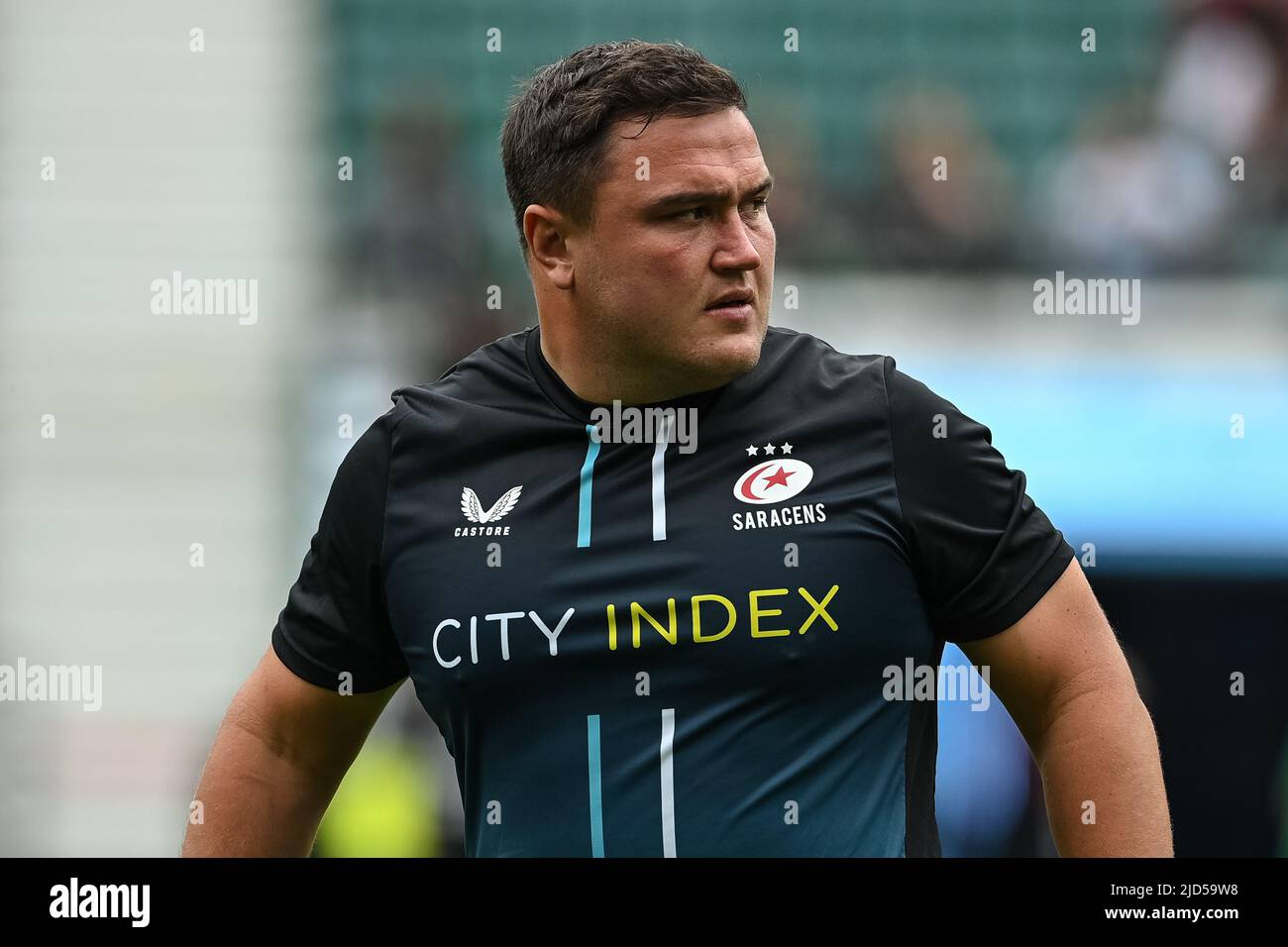 Jamie George #2 of Saracens during the pre-game warmup Stock Photo - Alamy