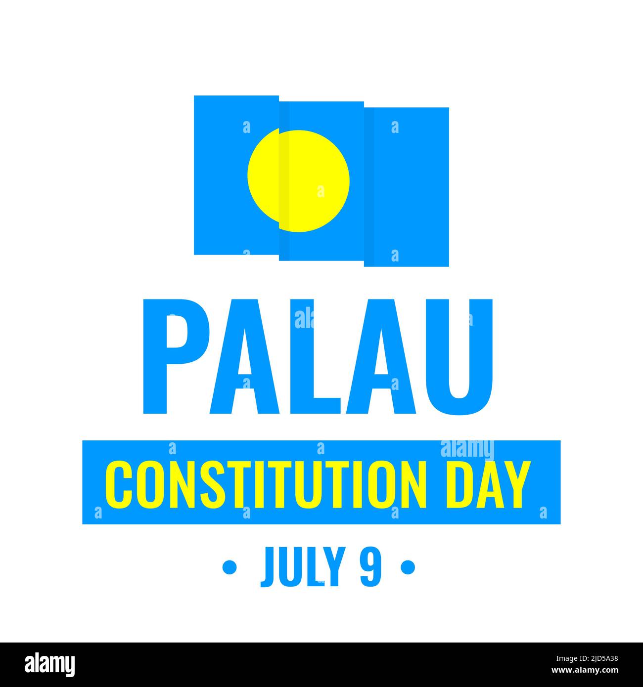 Palau Constitution Day typography poster. National holiday celebrate on ...