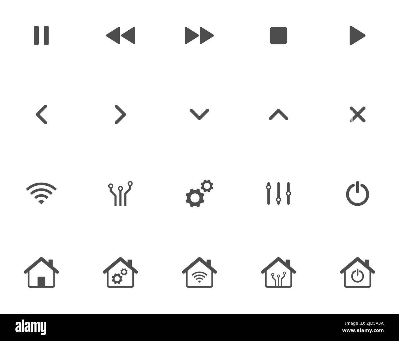 Smart home technology vector icons Stock Vector Image & Art - Alamy