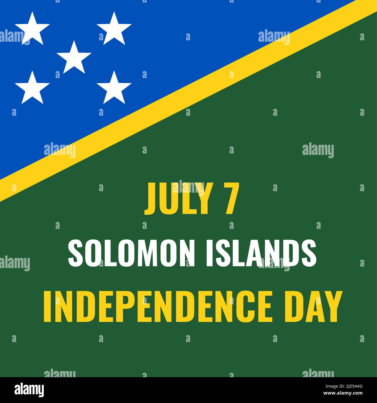 Solomon Islands Independence Day banner. National holiday celebrate on ...