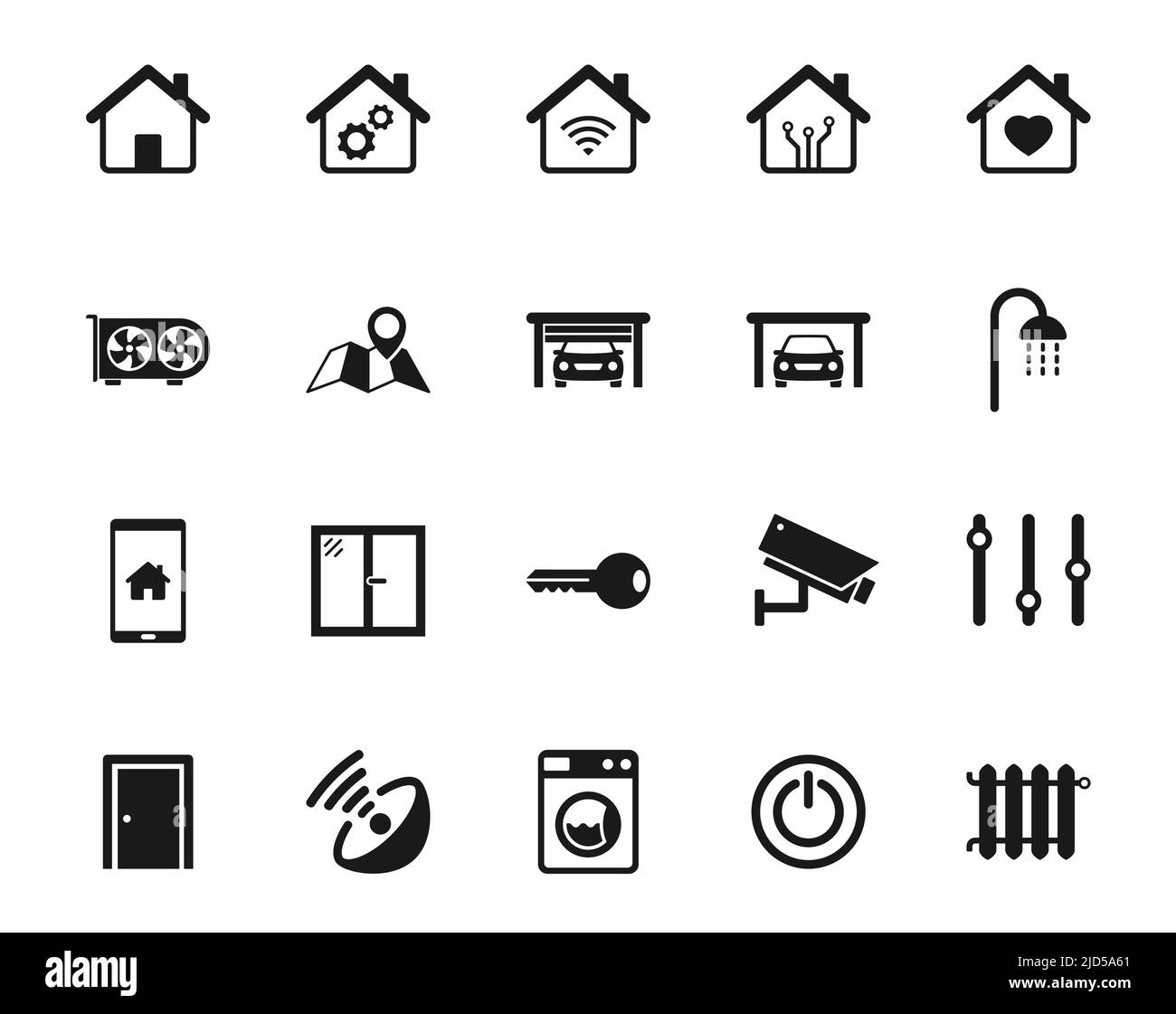 Smart home automation connected Black and White Stock Photos & Images ...