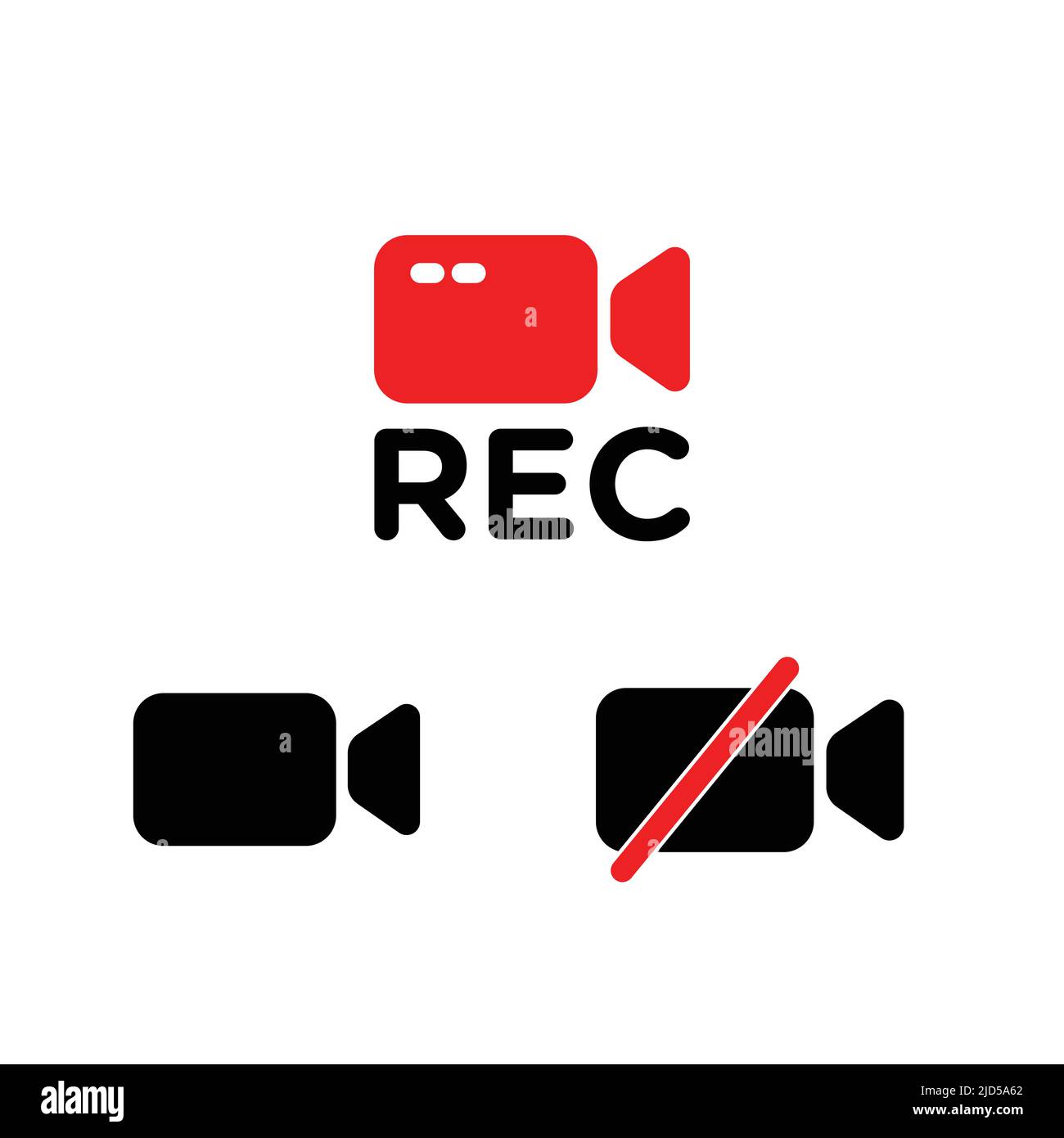 Recording camera icons sign Vector Stock Vector Image & Art - Alamy