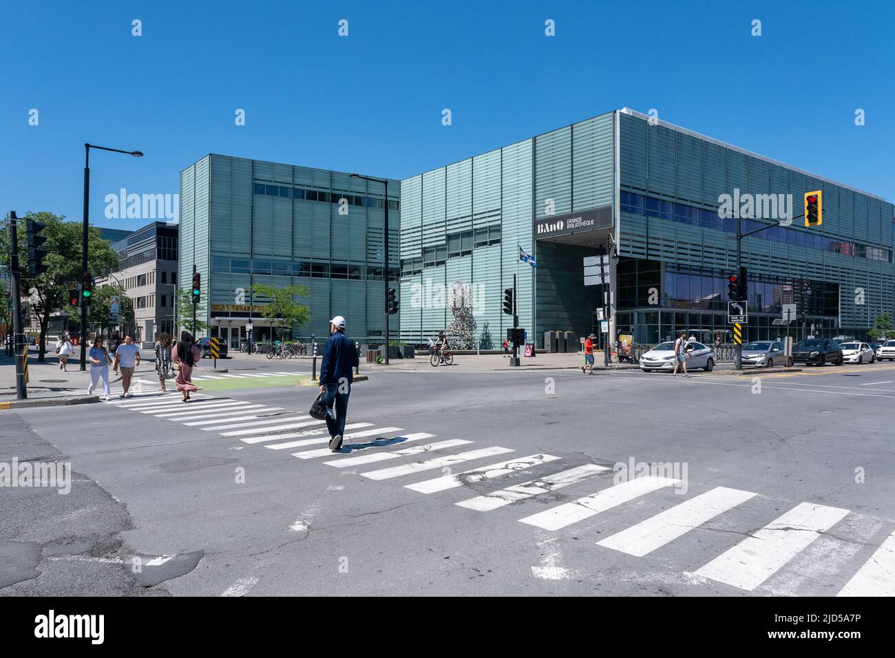 Montreal, CA - 11 June 2022: Building of the National Library and ...