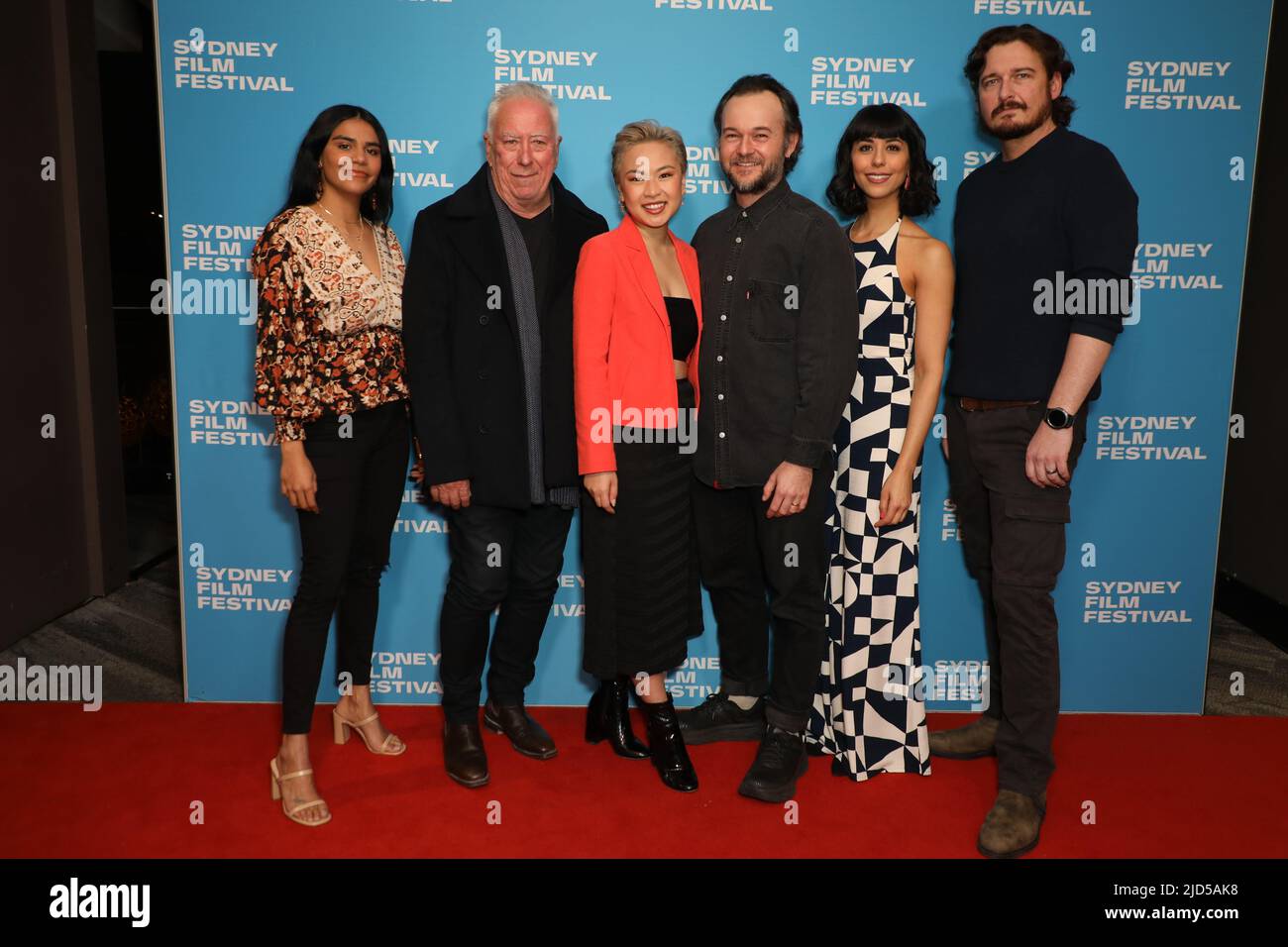 Sydney, Australia. 18th June 2022. Cast and crew from the film (L-R ...