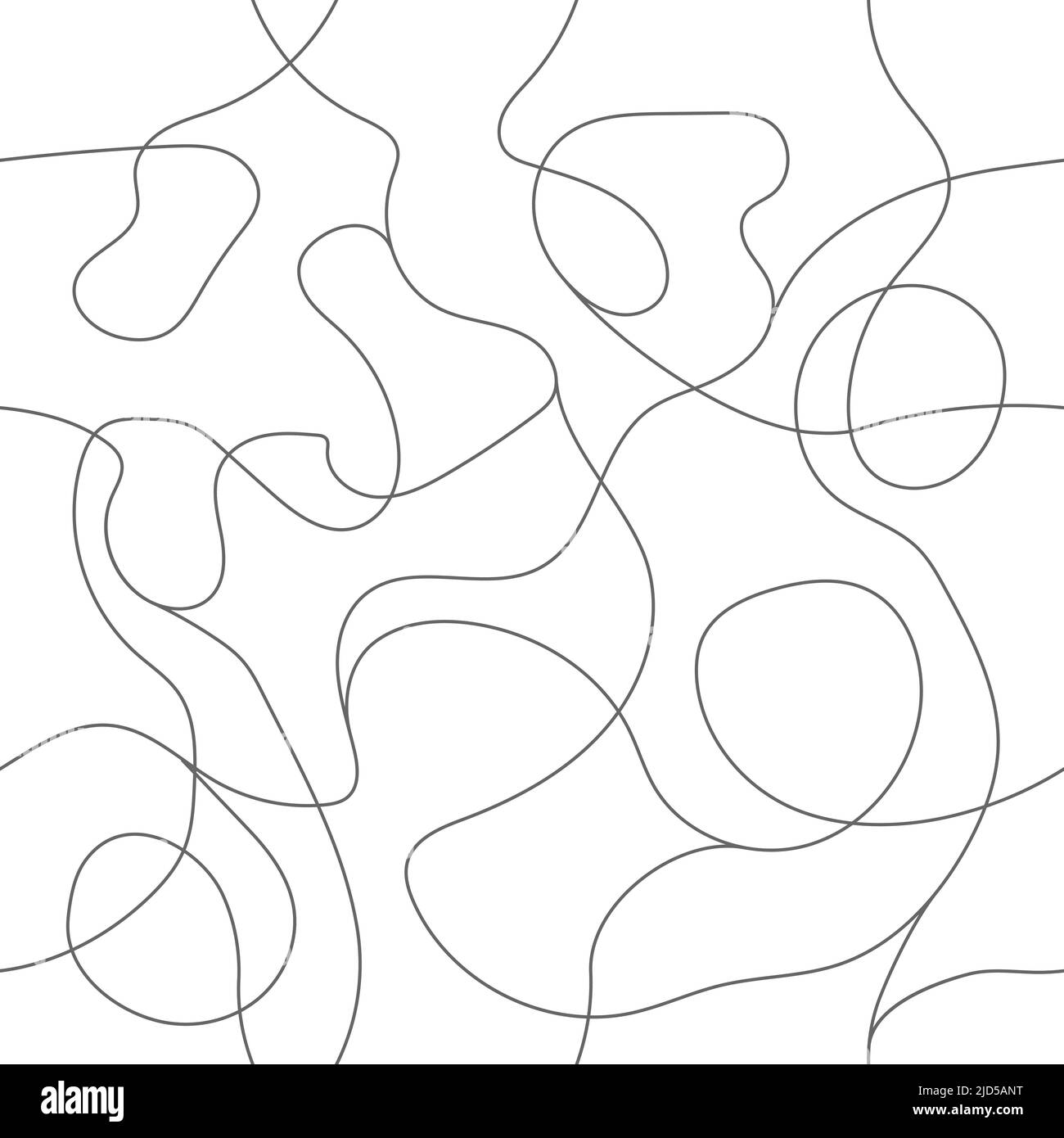 Seamless pattern of abstract curved and intersecting lines. Vector ...