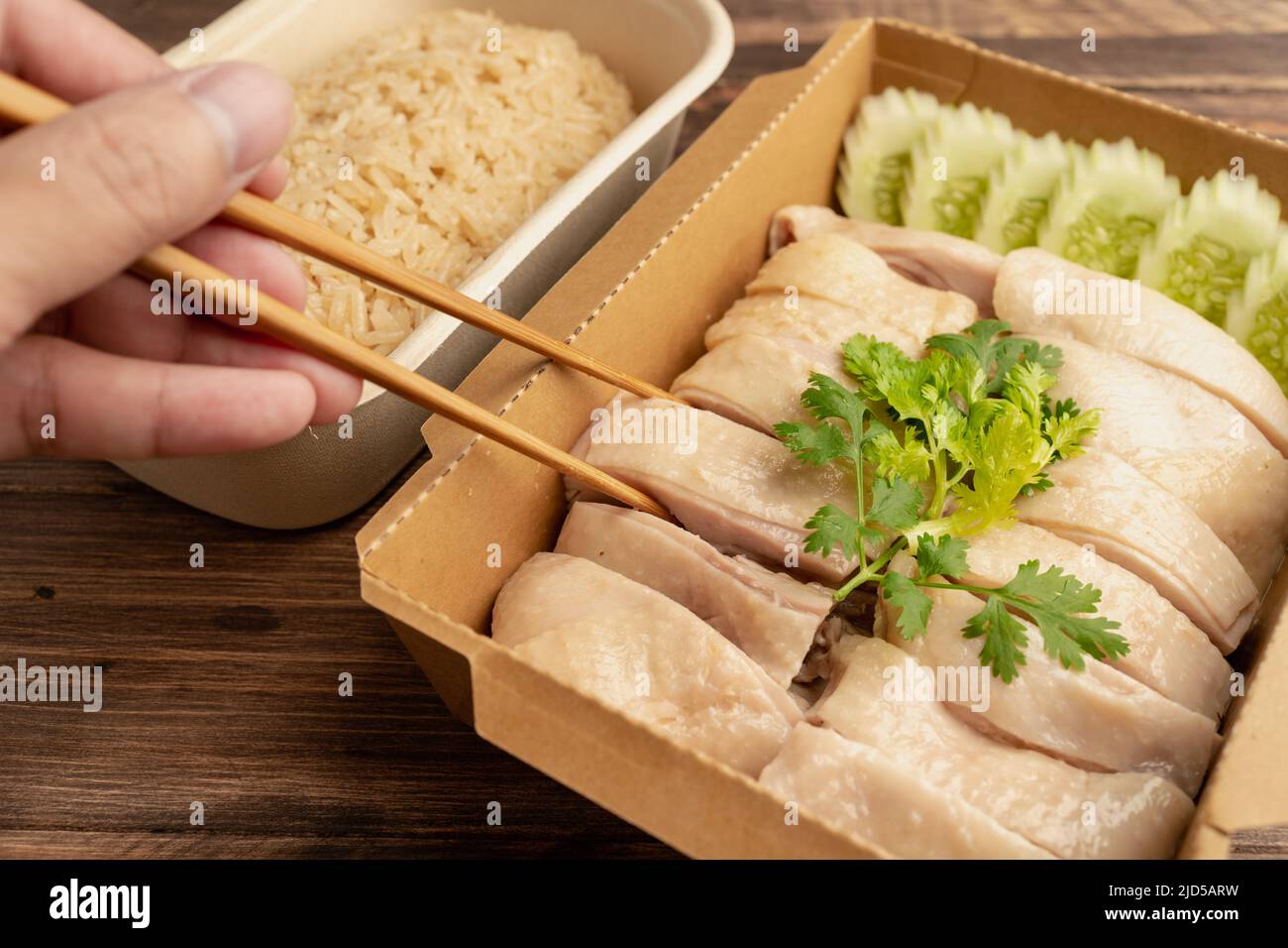 Hainanese Chicken rice (Singapore chicken rice) famous singapore food ...