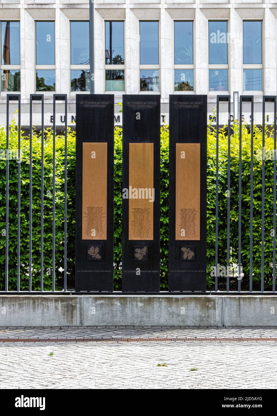 War Memorial at Federal Ministry of the Interior building. Modern ...