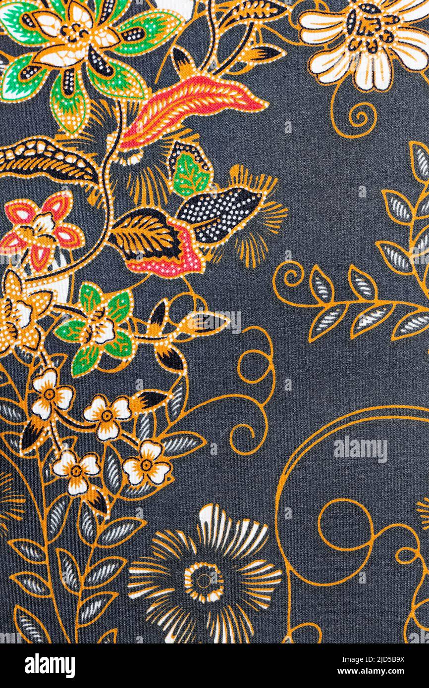 The Batik sarong pattern background in Thailand, traditional batik ...